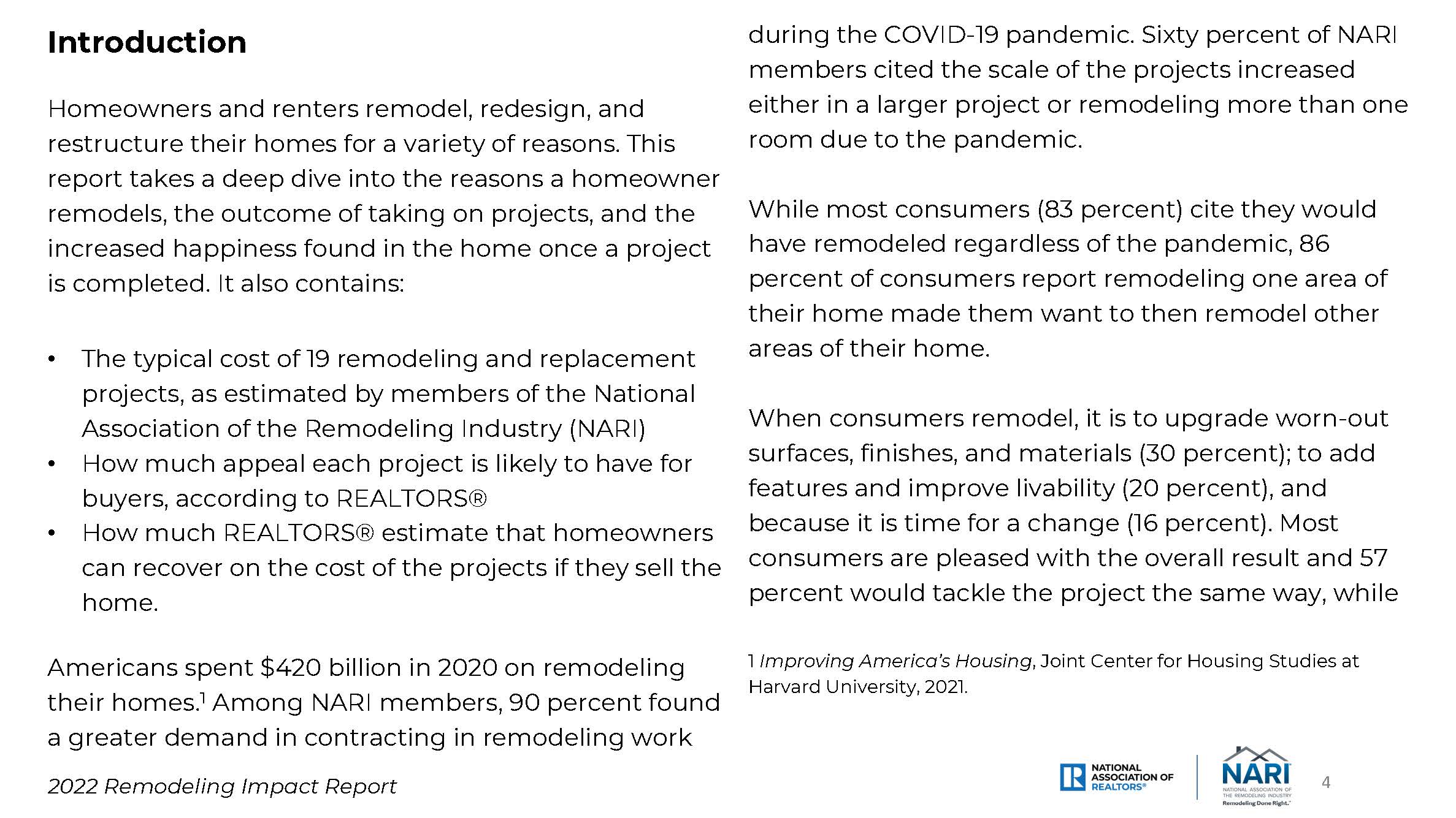 全美房地产经纪人协会(NAR)：2022年房屋改造影响报告.pdf(附下载)-三个皮匠报告
